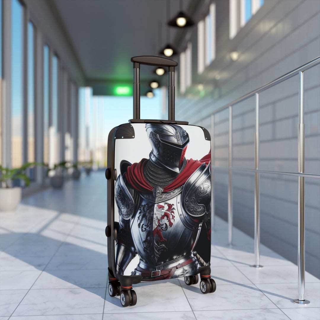 Knight-themed Suitcase, Medieval Luggage, Travel Bag for Knights ...