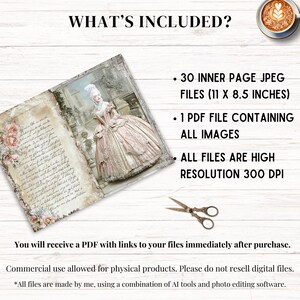 Marie Antoinette Junk Journal Kit Rococo Revival Digital Paper, French ...