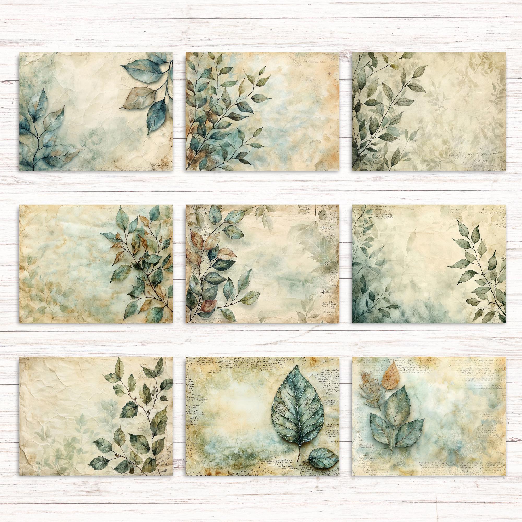 Greenery Junk Journal Filler Pages, Botanical Ephemera, Herbal Nature ...