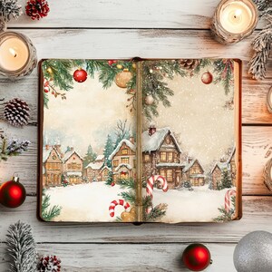 Rustic Christmas Junk Journal Pages | Christmas Borders Junk Journal ...