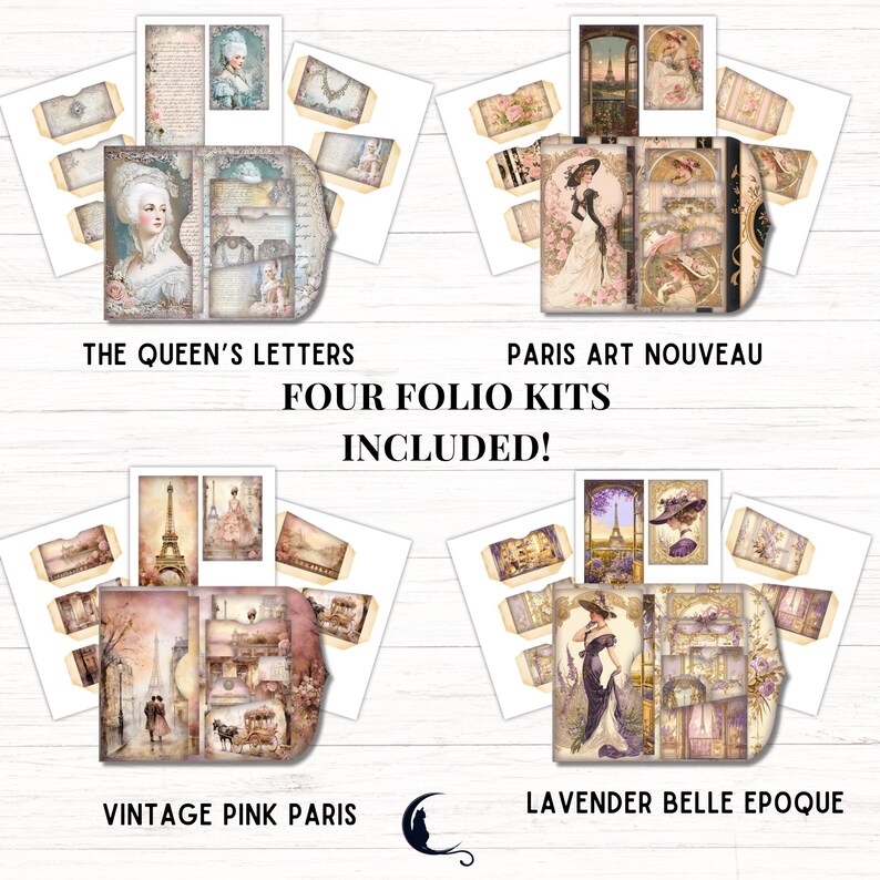 Paris Junk Journal Kit Bundle, Vintage Digital Scrapbook Papers ...