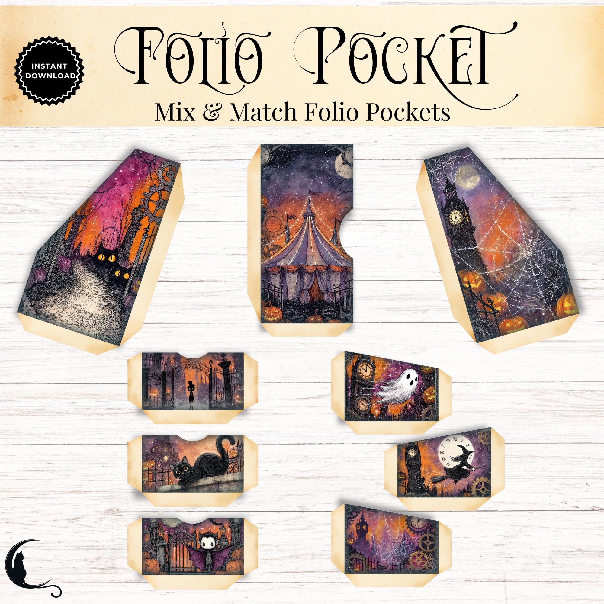 Haunted Clockwork Carnival Junk Journal Folio Kit, Spooky Printable ...