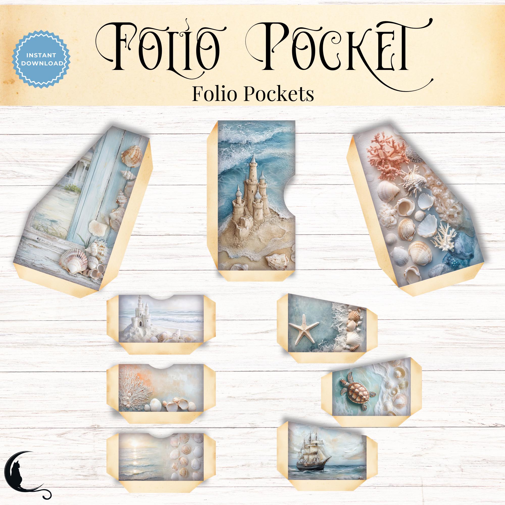 Coastal Beach Junk Journal Folio Kit, Beachy Vibes Ephemera, Ocean ...