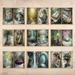 Elven Forest Junk Journal Pages, Fantasy Scrapbook Paper, Printable ...