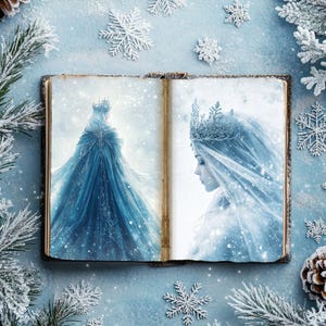 Winter Fairytale Junk Journal Kit, Enchanted Ice Kingdom Ephemera ...