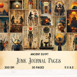 Ancient Egypt Junk Journal Pages, Printable Vintage Ephemera Kit ...