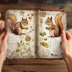 Green Forest Junk Journal, Printable Woodland Journal Pages, Green ...