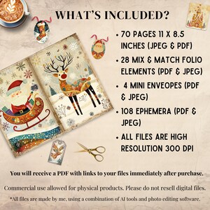 Scandinavian Folk Art Christmas Junk Journal Kit, Nordic Christmas ...