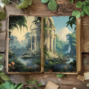 Jungle Junk Journal Kit, Printable Pages, Rainforest Digital Paper ...