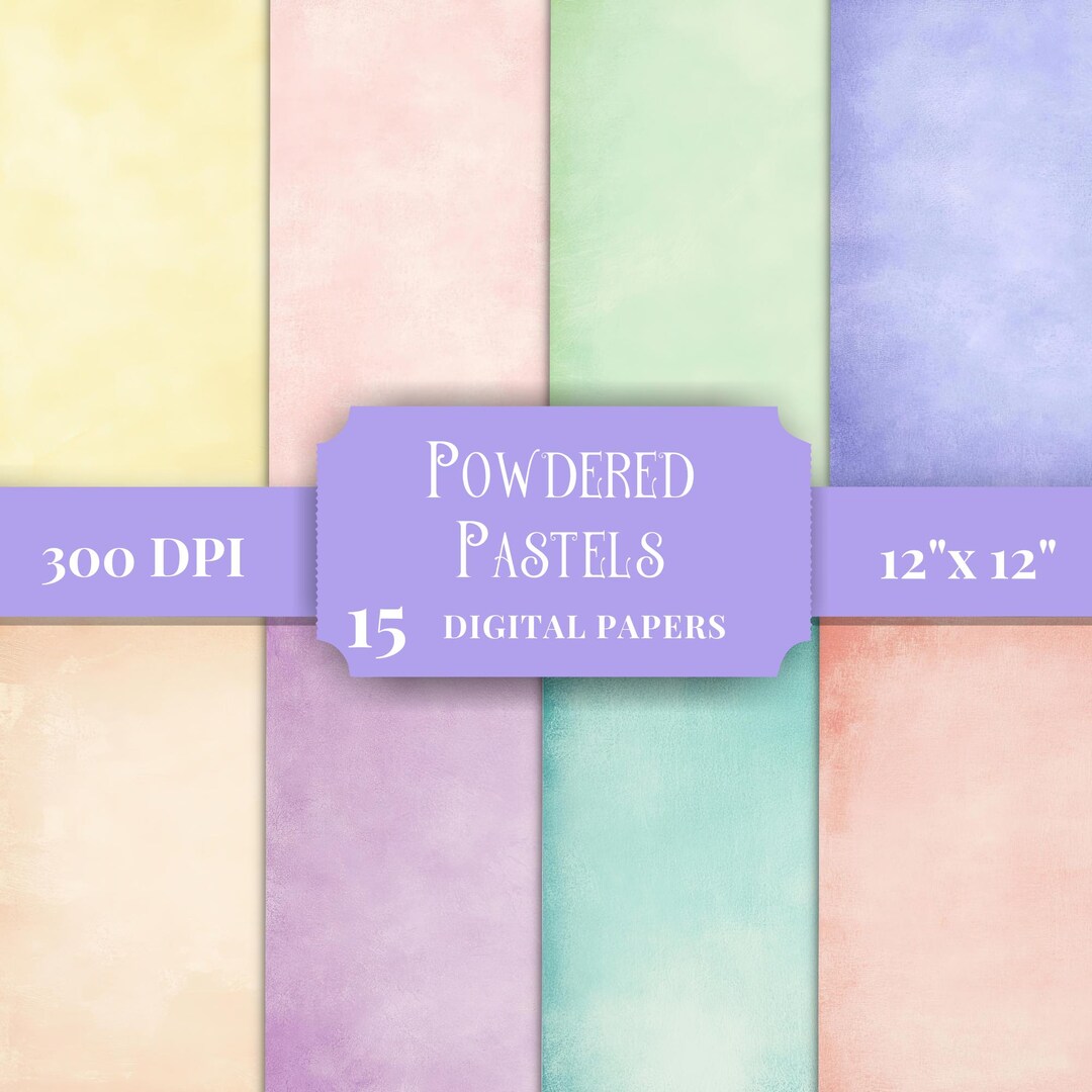 Powdered Pastel Backgrounds, Digital Paper Pack, Soft Vintage ...