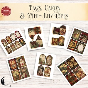 Vintage Christmas Tartan Junk Journal Kit, Holiday Digital Scrapbook ...