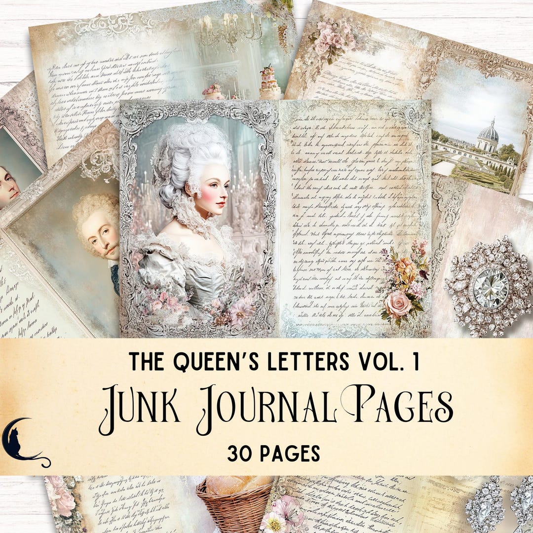 Marie Antoinette Junk Journal Kit Rococo Revival Digital Paper, French ...