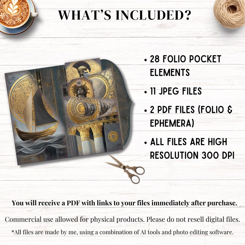 Ancient Greece Junk Journal Folio Kit Digital Greek Ephemera Printable ...