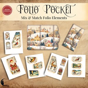 Scandinavian Folk Art Christmas Junk Journal Kit, Nordic Christmas ...