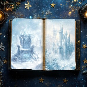 Winter Fairytale Junk Journal Kit, Enchanted Ice Kingdom Ephemera ...