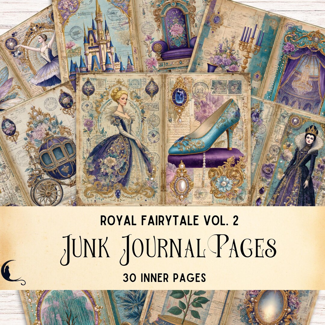 Royal Fairytale Junk Journal Kit, Printable Enchanted Ephemera ...