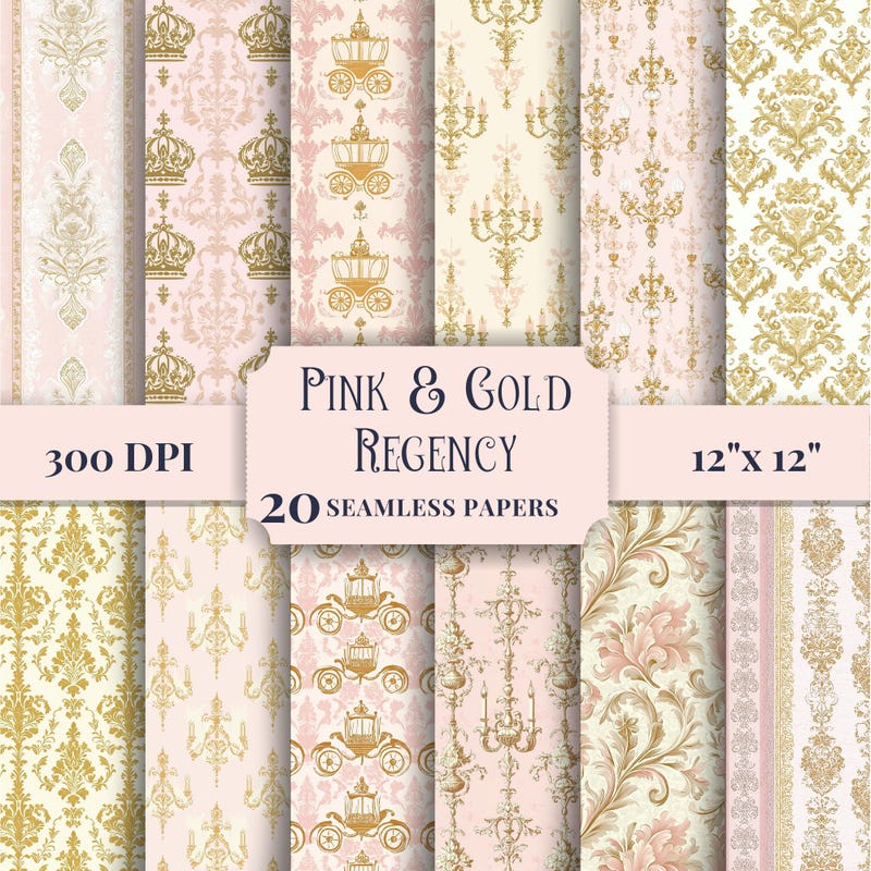 Regency Seamless Pattern - Etsy