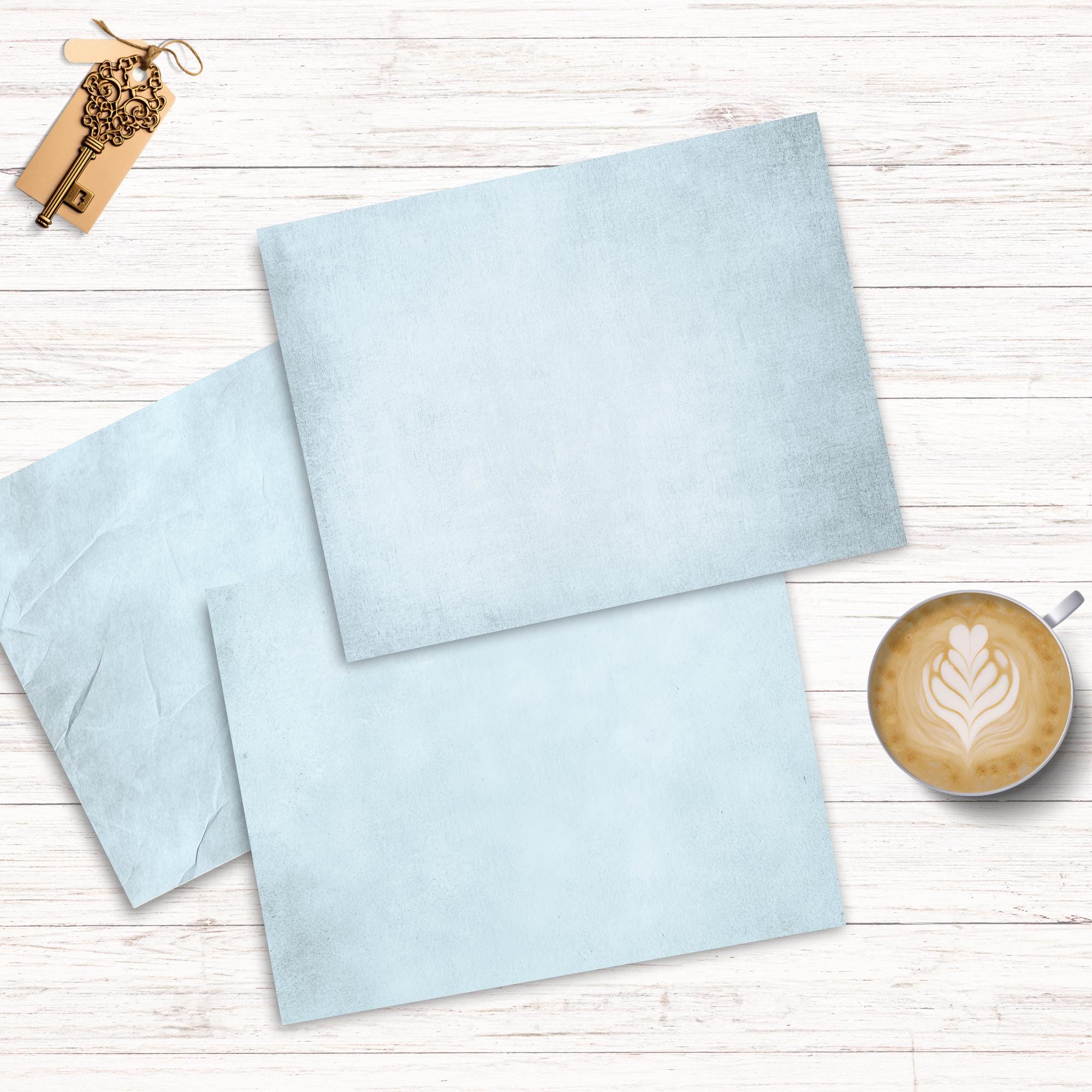 Dusty Blue Parchment – Vintage Neutral Backgrounds, Soft Textured Junk ...