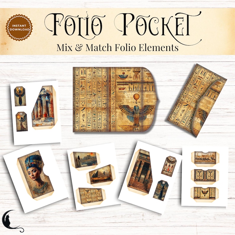 Ancient Egypt Junk Journal Kit, Printable Folio Kit, Vintage Ephemera ...