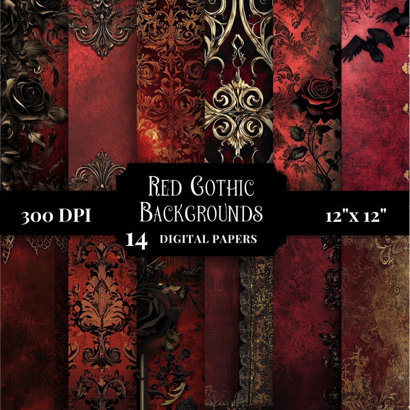 Gothic Scrapbook Paper No Ai - Etsy UK