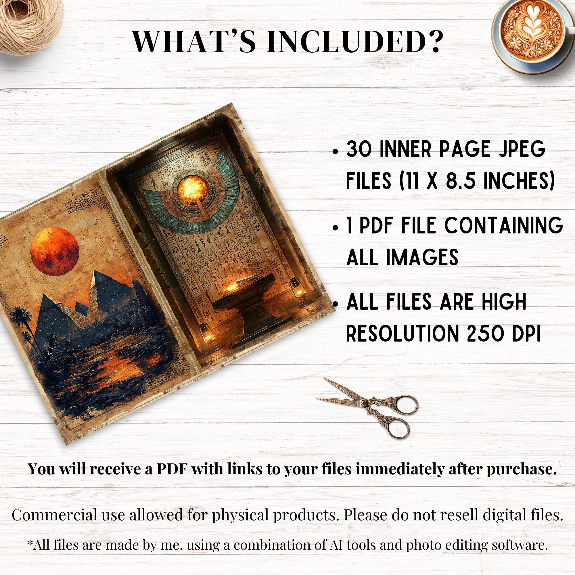 Ancient Egypt Junk Journal Pages, Printable Vintage Ephemera Kit ...