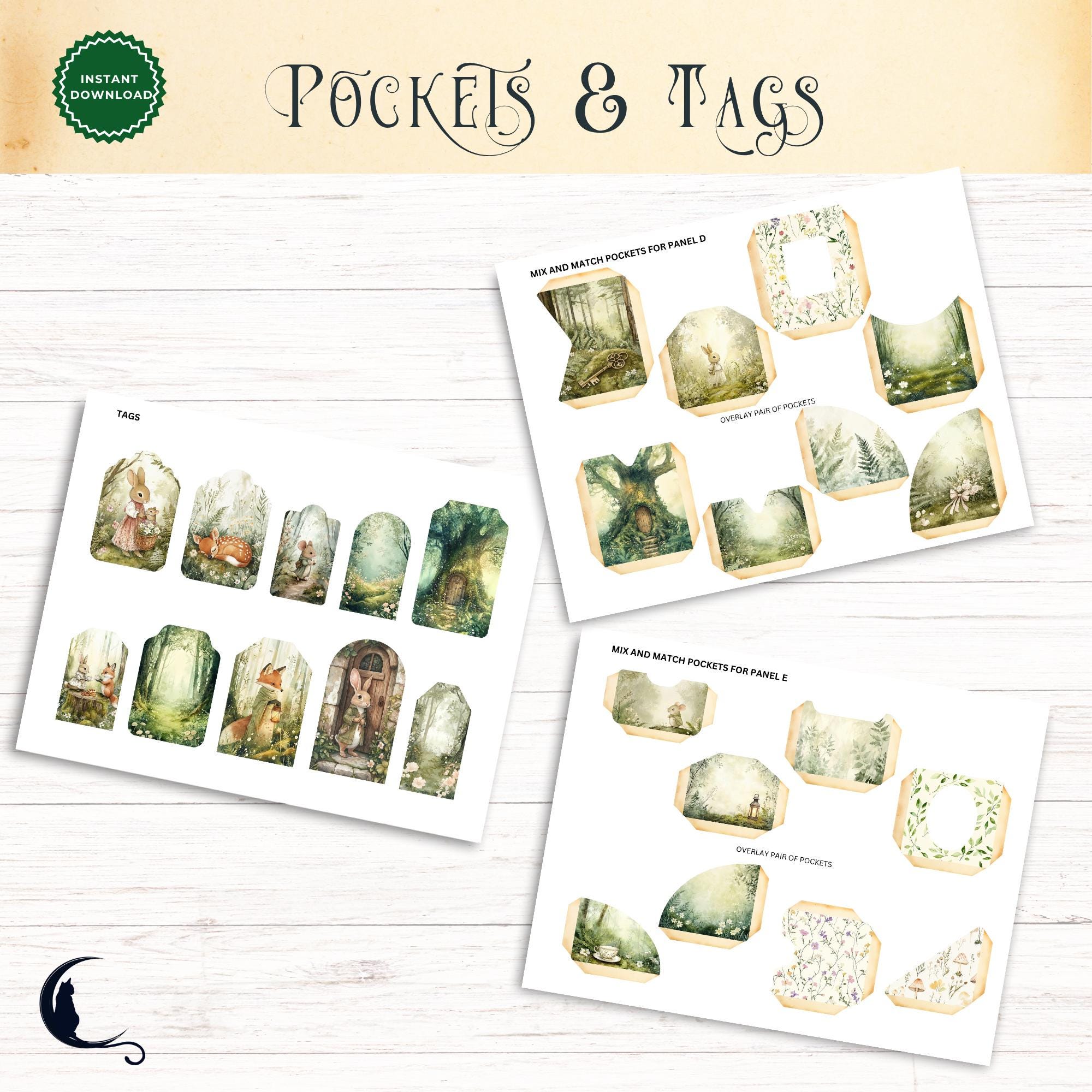 Woodland Storybook Hidden Paperclip & Pockets Kit, Printable Junk ...