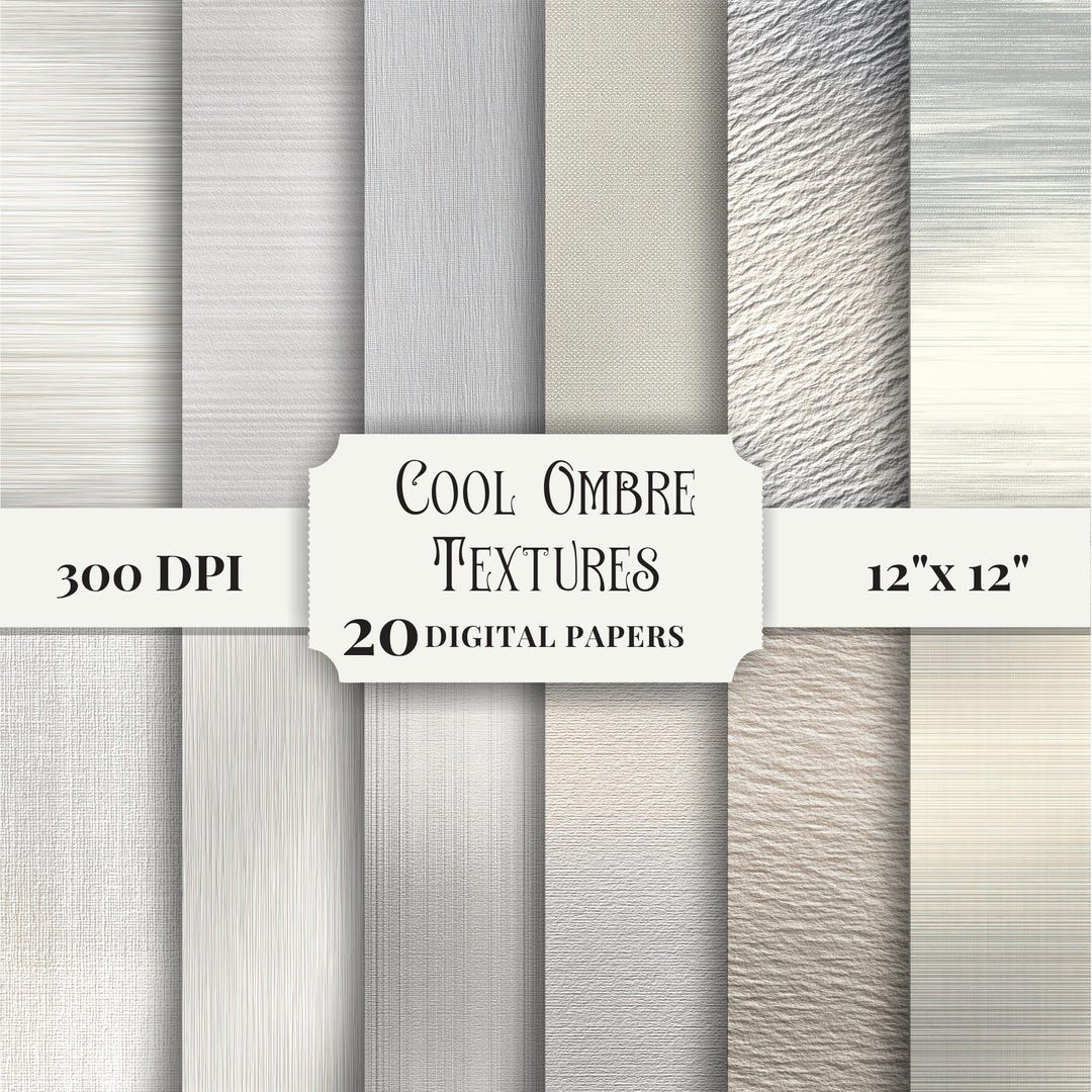 Cool Ombre Textures Digital Paper Pack, Backgrounds for Scrapbooking ...