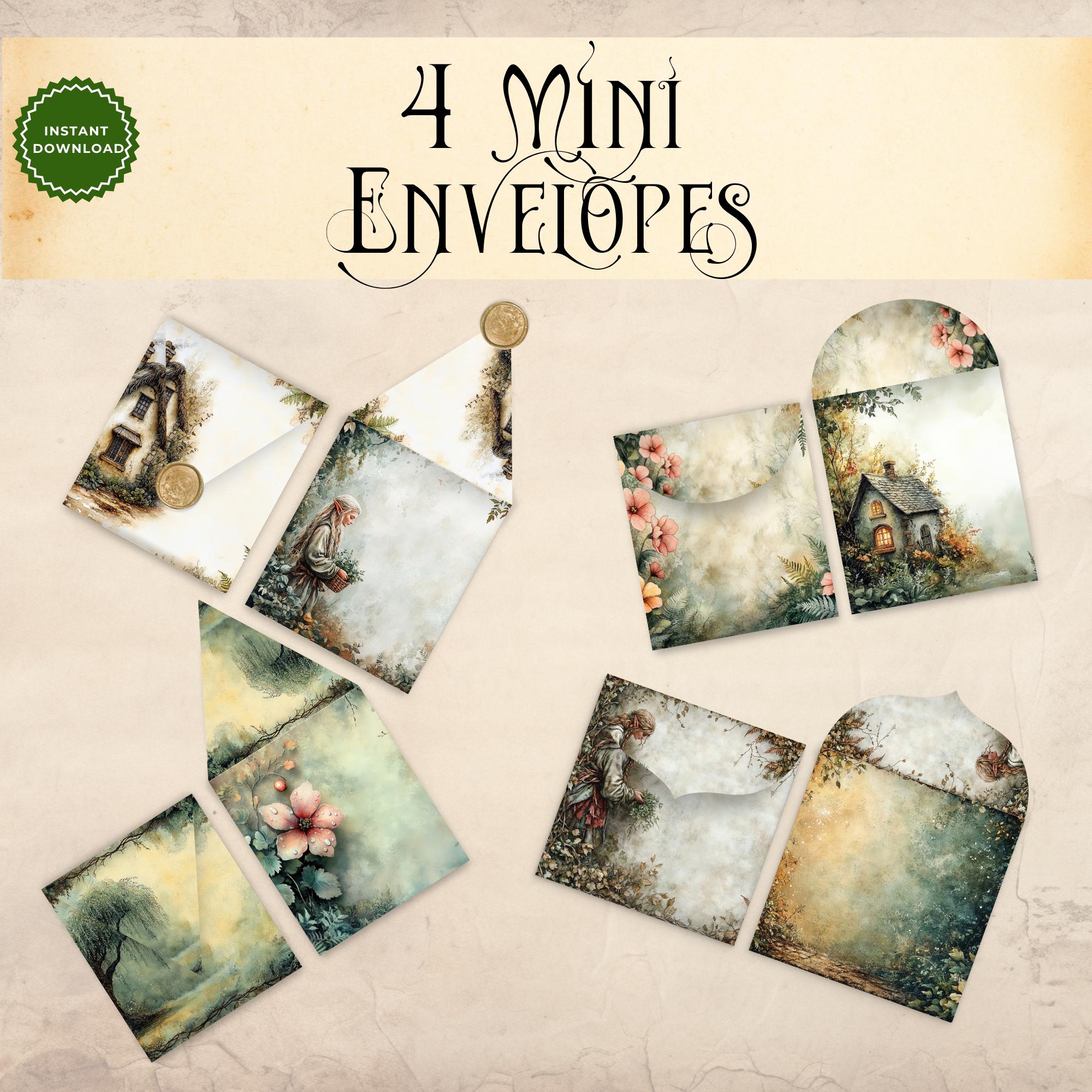 Magical Elven Forest Mini Envelopes Printable Envelopes Enchanted ...