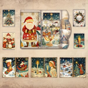 Scandinavian Folk Art Christmas Junk Journal Kit, Nordic Christmas ...