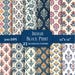 Indian Block Print Digital Paper, Seamless Floral Patterns, Printable ...