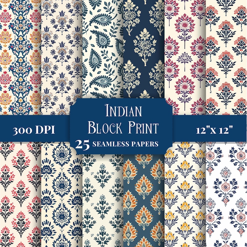Indian Block Paper - Etsy