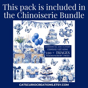 Chinoiserie Macarons Clipart, Watercolor Tea Time Clipart, Chinoiserie ...