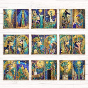 Egyptian Mosaic Junk Journal Kit, Mythology Gods Goddesses Ancient ...