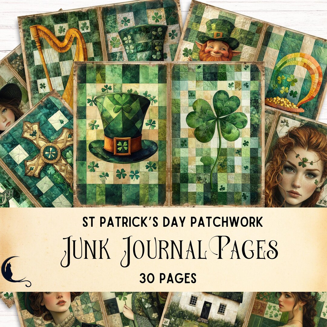St. Patrick’s Day Junk Journal, Vintage Irish Ephemera, Celtic ...