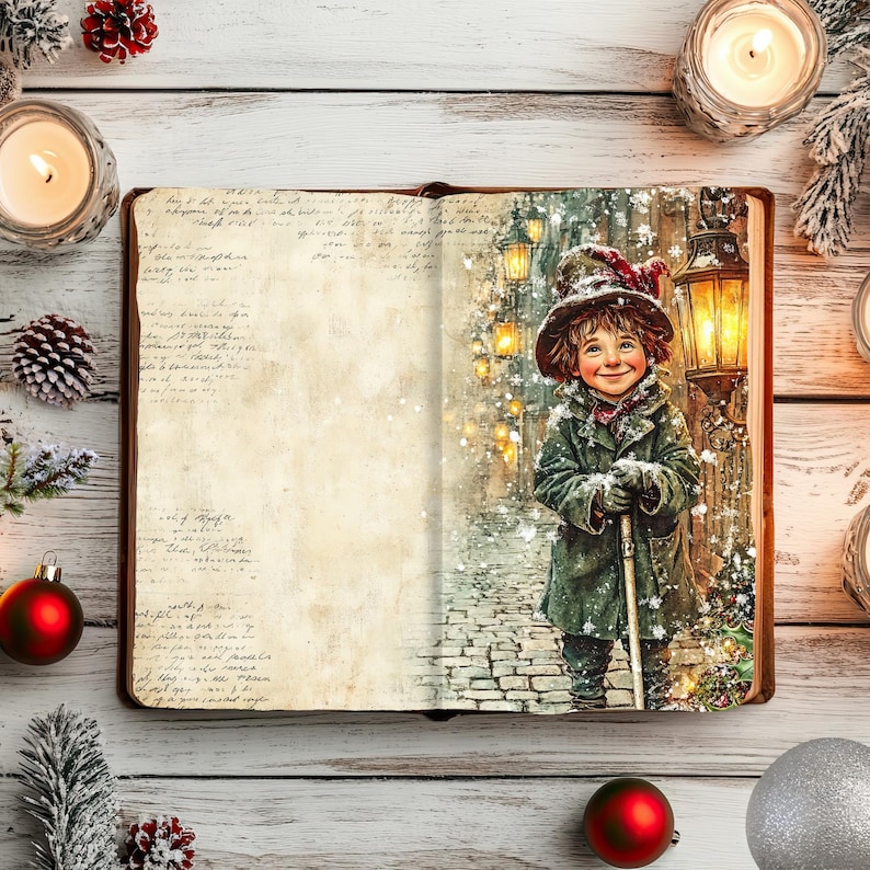 A Christmas Carol Junk Journal Pages, Victorian Printable Paper Kit ...