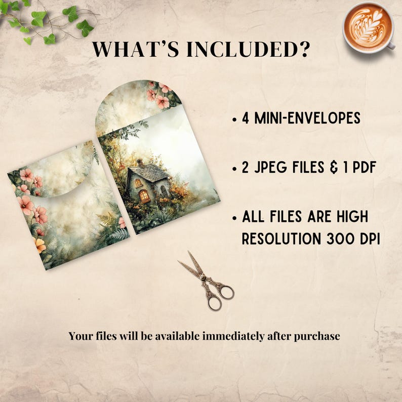 Magical Elven Forest Mini Envelopes Printable Envelopes Enchanted ...