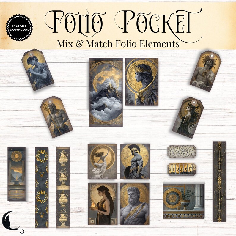 Ancient Greece Junk Journal Folio Kit Digital Greek Ephemera Printable ...
