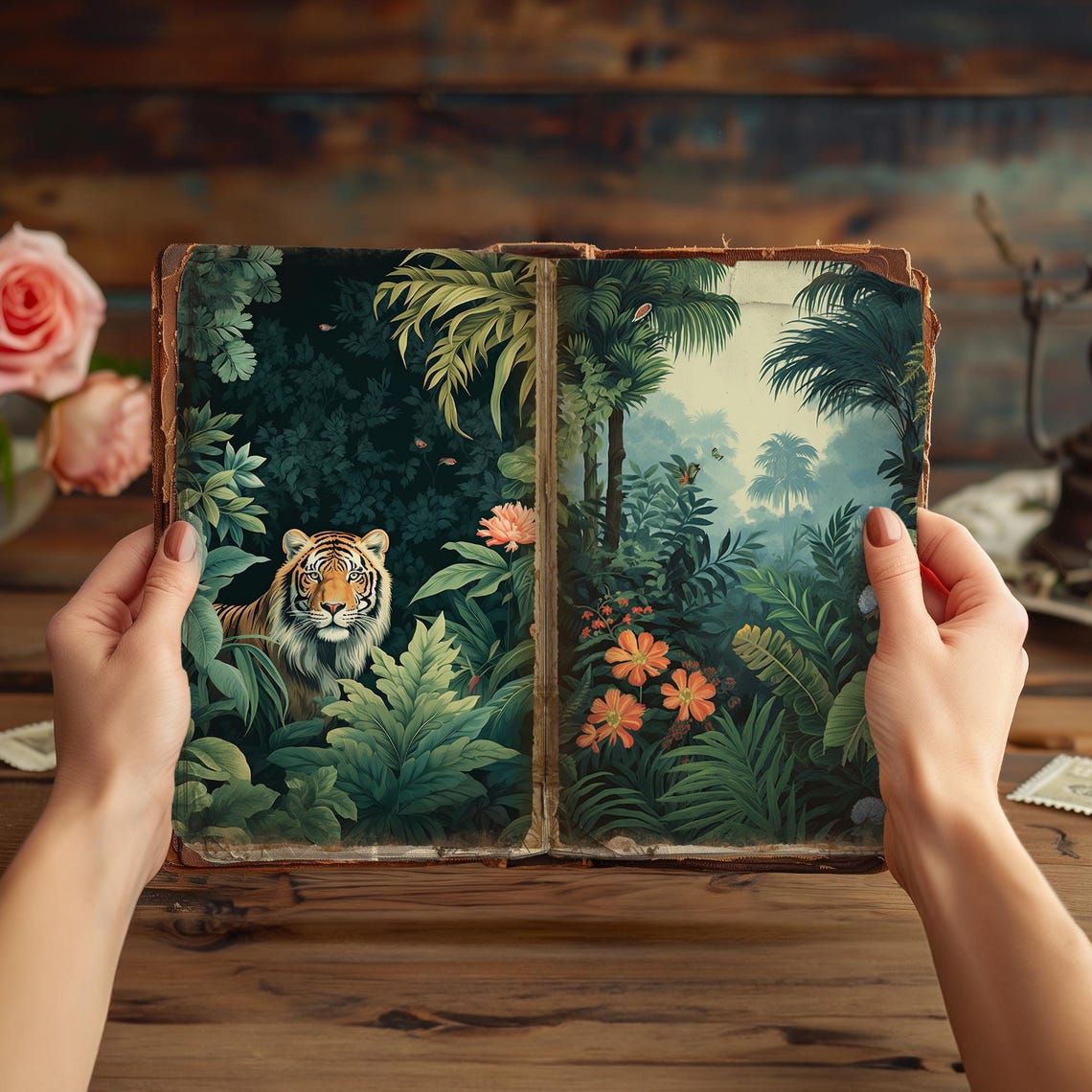 Jungle Junk Journal Kit, Printable Pages, Rainforest Digital Paper ...
