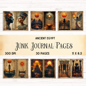 Ancient Egypt Junk Journal Pages, Printable Vintage Ephemera Kit ...
