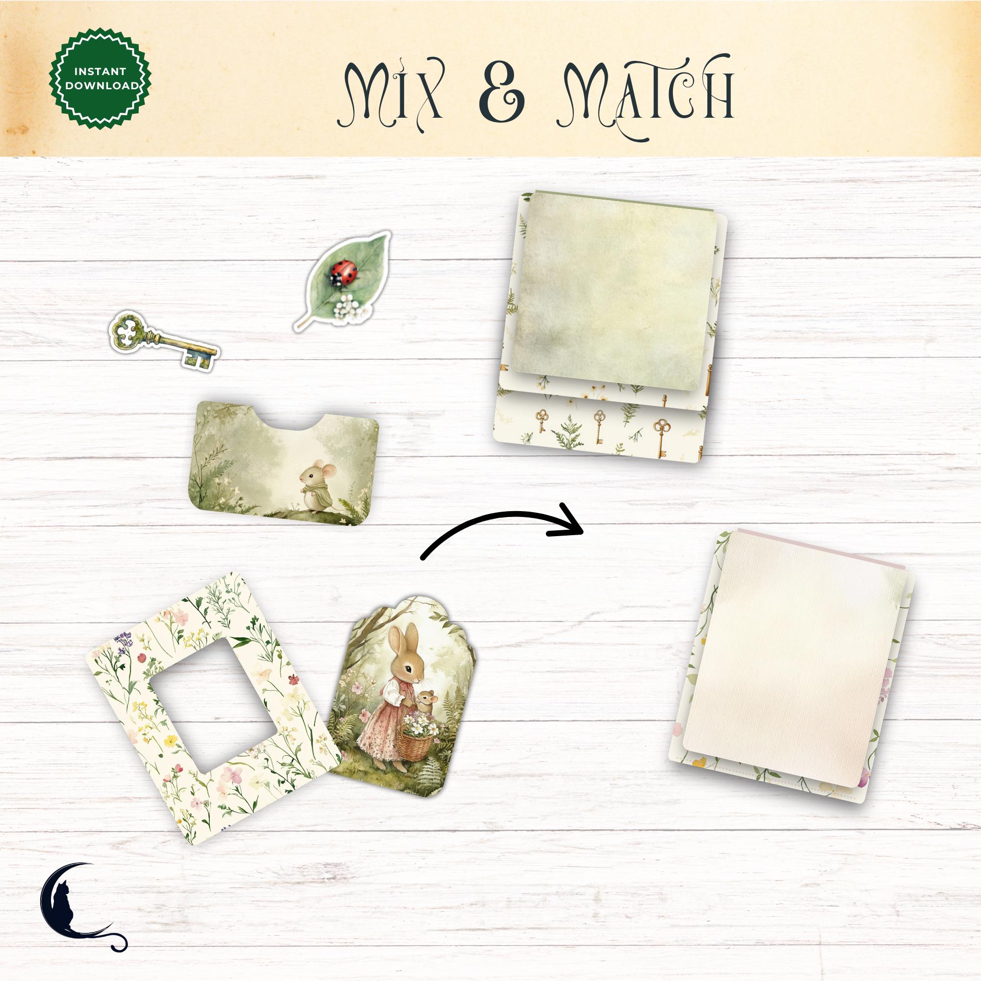Woodland Storybook Hidden Paperclip & Pockets Kit, Printable Junk ...