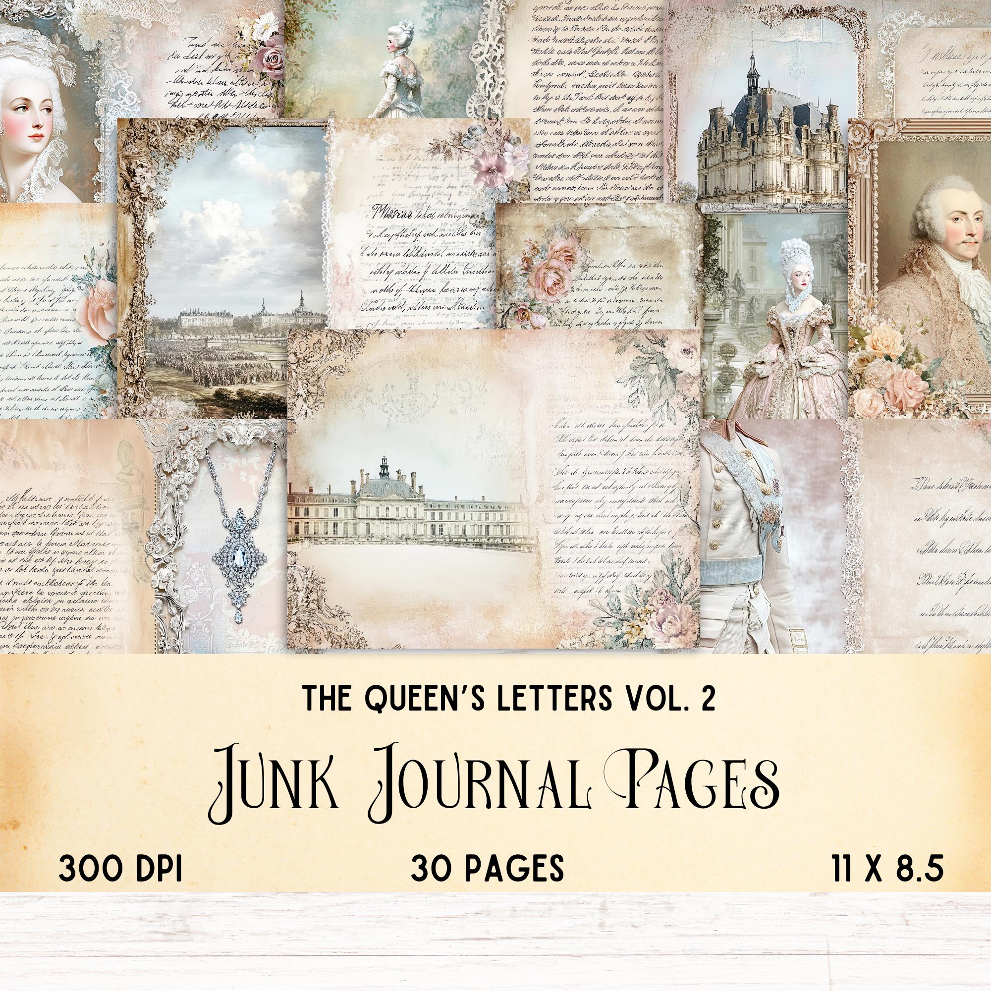 Marie Antoinette Junk Journal Kit Rococo Revival Digital Paper, French ...