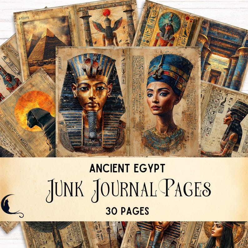 Ancient Egypt Junk Journal Pages, Printable Vintage Ephemera Kit ...