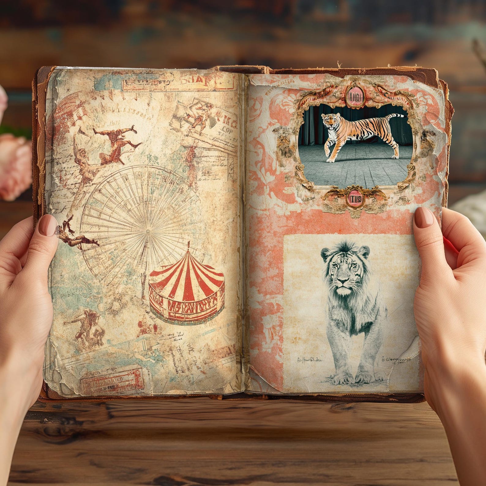 Retro Circus Posters Junk Journal Kit, Vintage Circus Ephemera ...