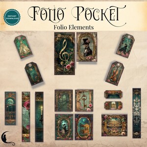 Opera Junk Journal Folio Kit, Printable Pocket Ephemera, Baroque Frame ...