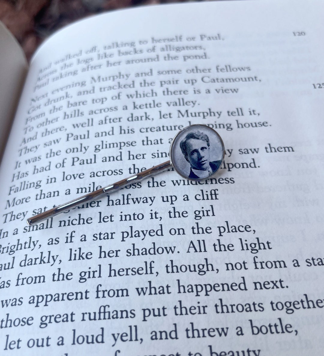 ROBERT FROST Round Silver Hairpin, Book Lover Gift - Etsy