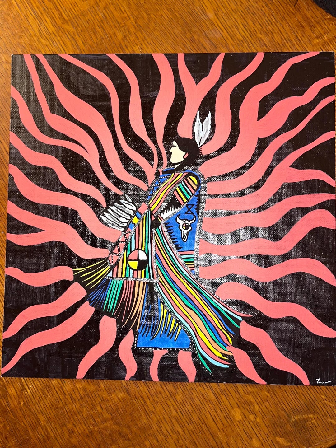 Traditional Fancy Shawl Dancer Painting - Etsy