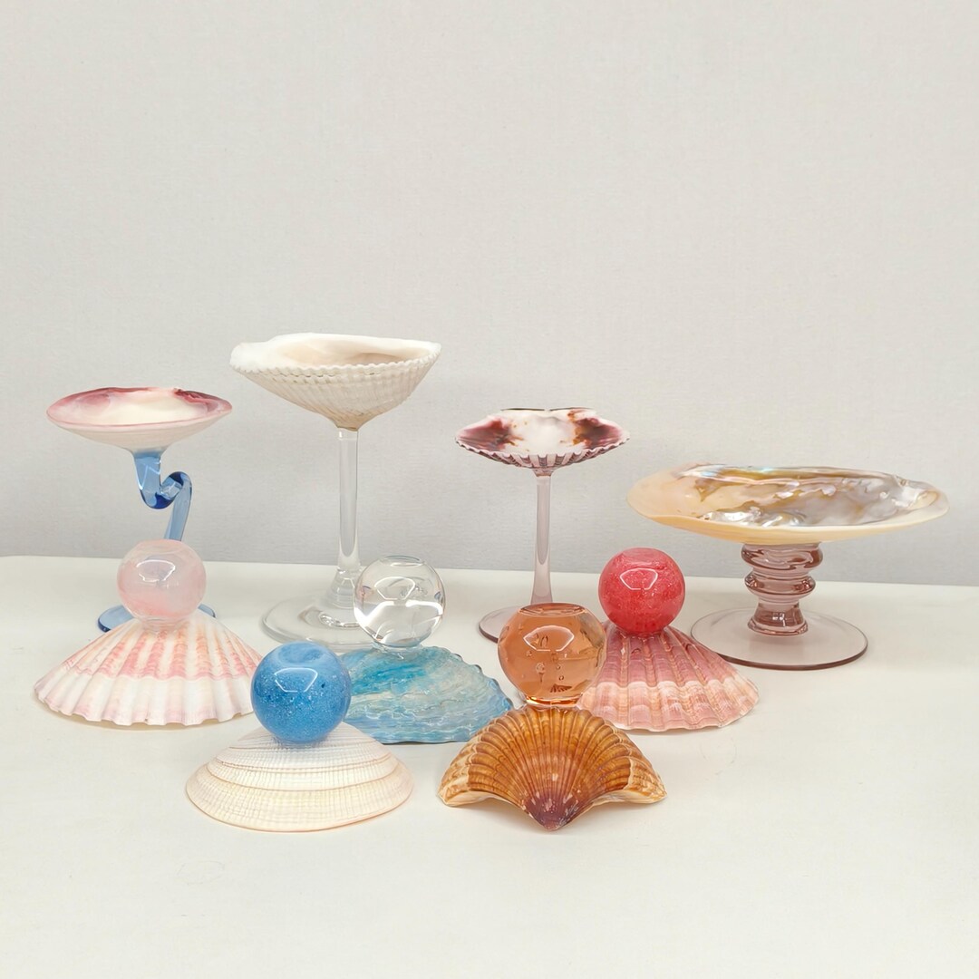 Customized Shell Wine Glasses, Seashell Martini Glasses, Curly Shell ...