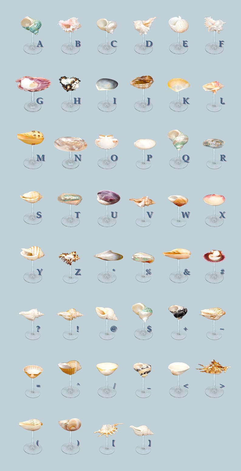 Customized Seashell Martini Glasses, Seashell Cup Bracket Goblet ...