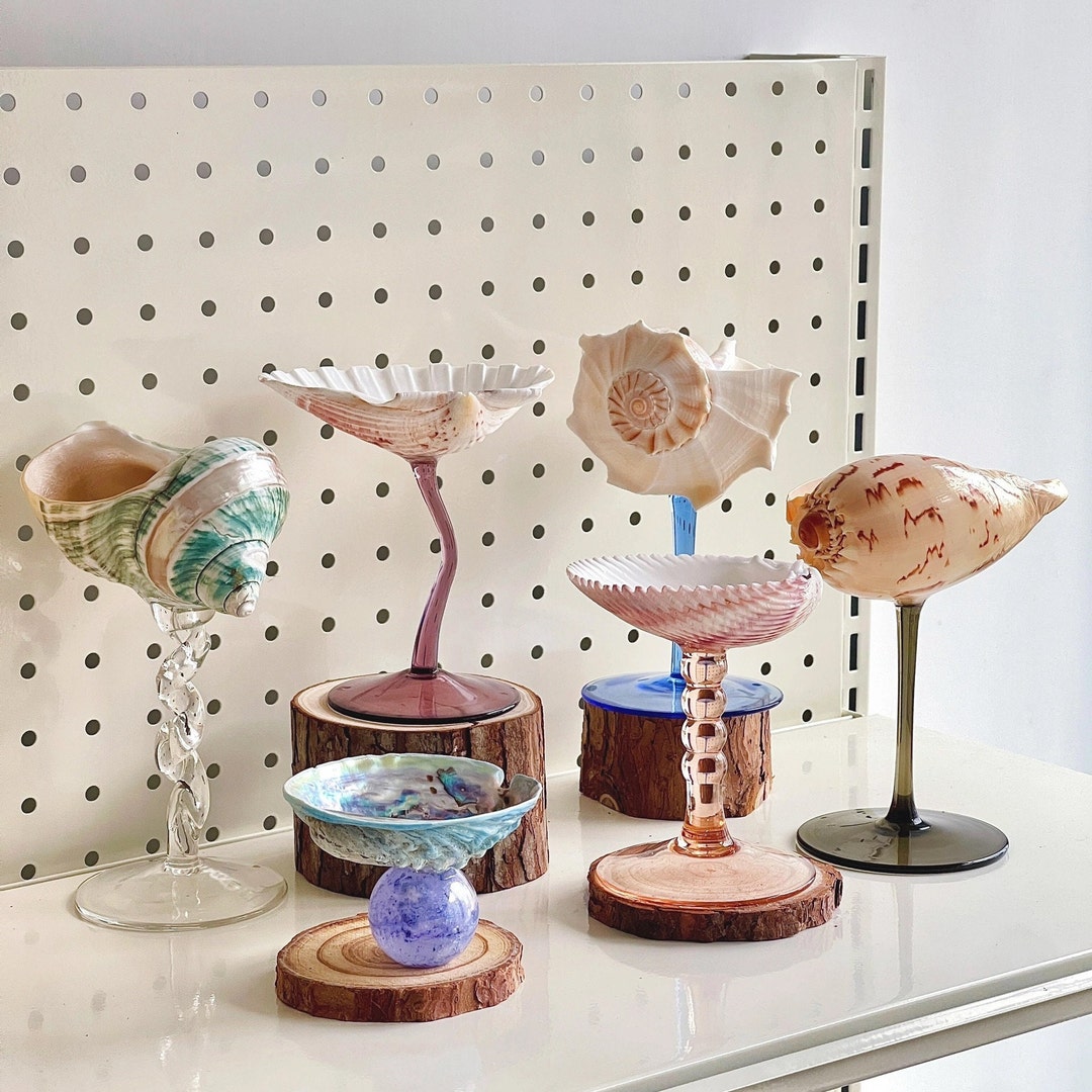 Customized Handmade Conch Shell Wine Glasses, Beach Wedding Wine ...