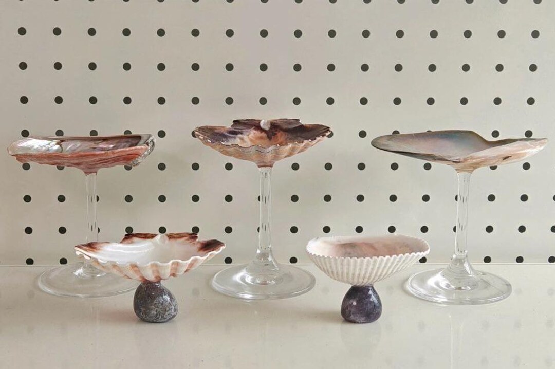 Customized Seashell Martini Glasses, Handmade Conch Cup, Shell Cup ...
